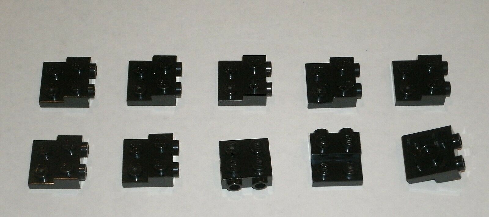 LEGO NEW 2x2x2/3 Black Plate with 2 Studs on Side (10x) 6052126 Brick ...