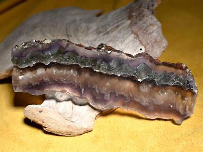 Fluorite With Pyrite & Barite Inclusions Polished Slab From Inner ...