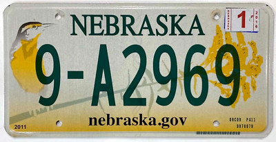 Nebraska 2016 Meadowlark Bird on Goldenrod Flower License Plate Buffalo ...