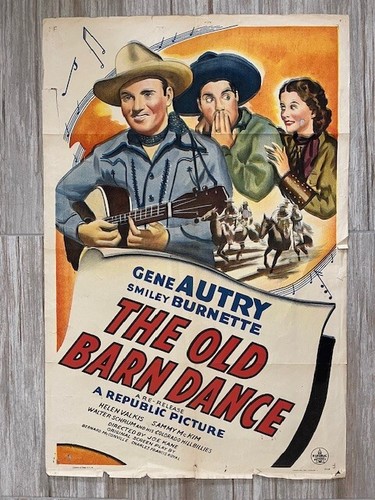 Gene Autry The Old Barn Dance Original 1 Sheet Movie Poster | eBay