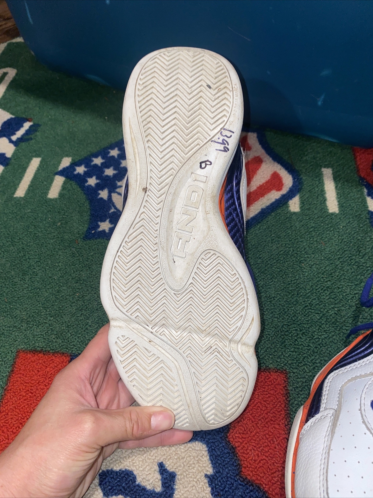 And1 Maverick Basketball Shoe White Blue Orange Men's… - Gem