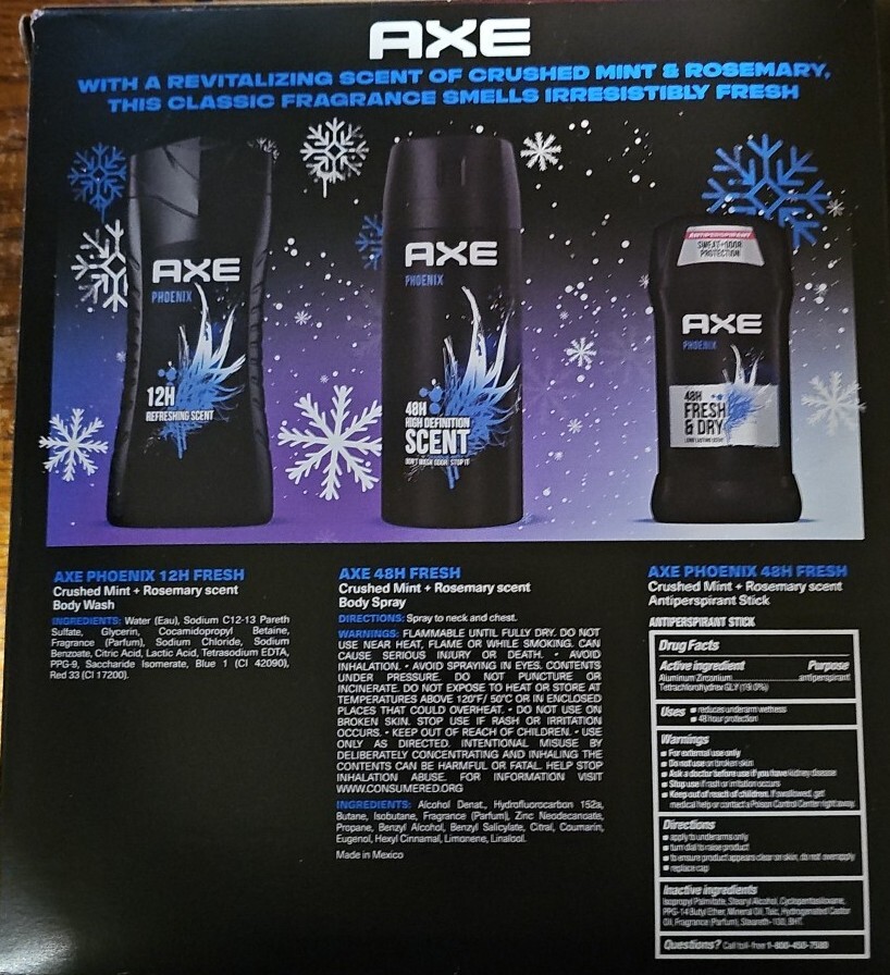 Axe Soap Phoenix Gift Pack Body Spray Deodorant Body Wash Rosemary Mint | eBay