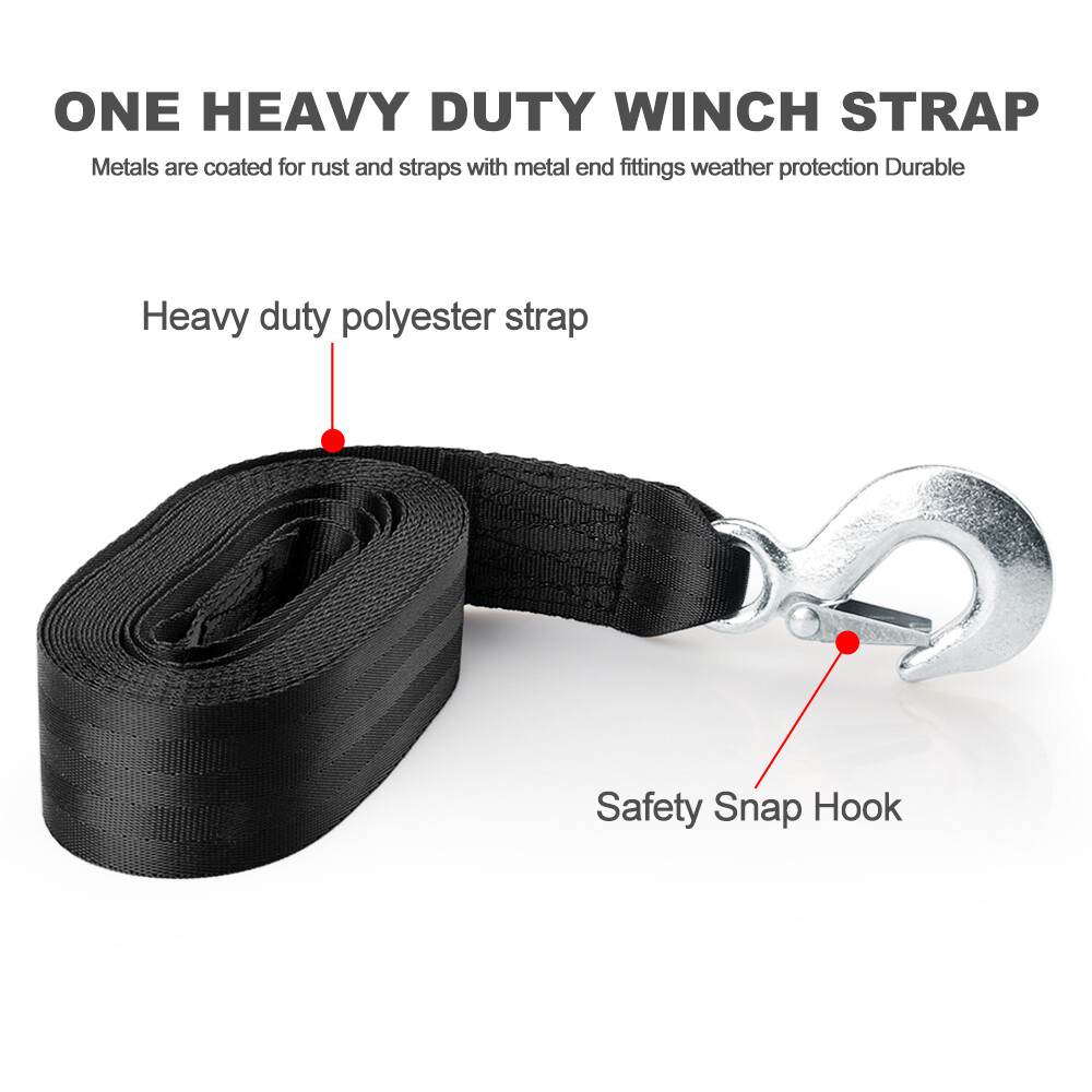 Boat Trailer Hand Winch Strap Replacement 6M x 50MM Up to 3300LBS ...