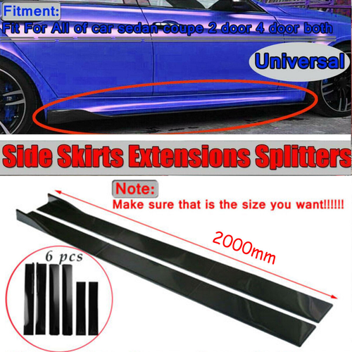 78.7'' Side Skirt Extension Rocker Splitter Gloss For MITSUBISHI LANCER ...