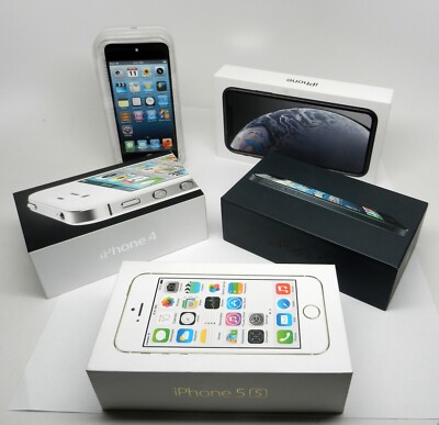 iPhone 4, 5 others iPod touch boxes 5 total empty factory boxes lot NO ...