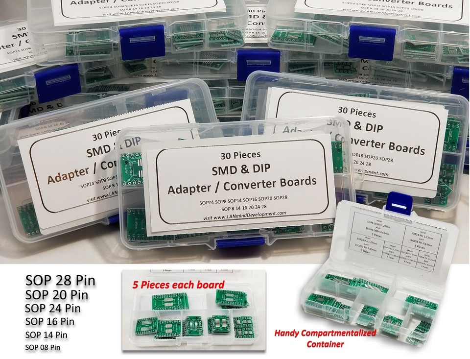 30 Pcs - SOP24 SSOP24 TSSOP24 to DIP24 0.65mm 1.27mm to 2.54mm Adapter ...