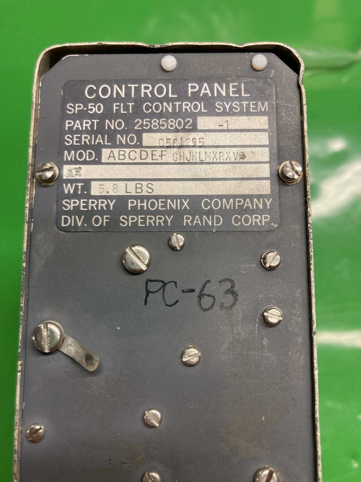 BOEING 727 SPERRY 2585802-1 AUTOPILOT CONTROL PANEL *AR* VINTAGE for ...