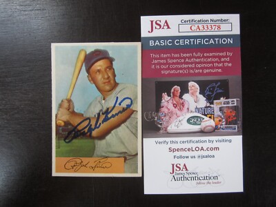 1954 Bowman # 45 Ralph Kiner Autograph Signed Card JSA (M) Chicago Cubs ...