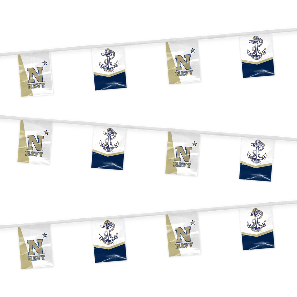US Naval Academy Navy Midshipmen USNA Pennant Strings Decorations - 2 ...