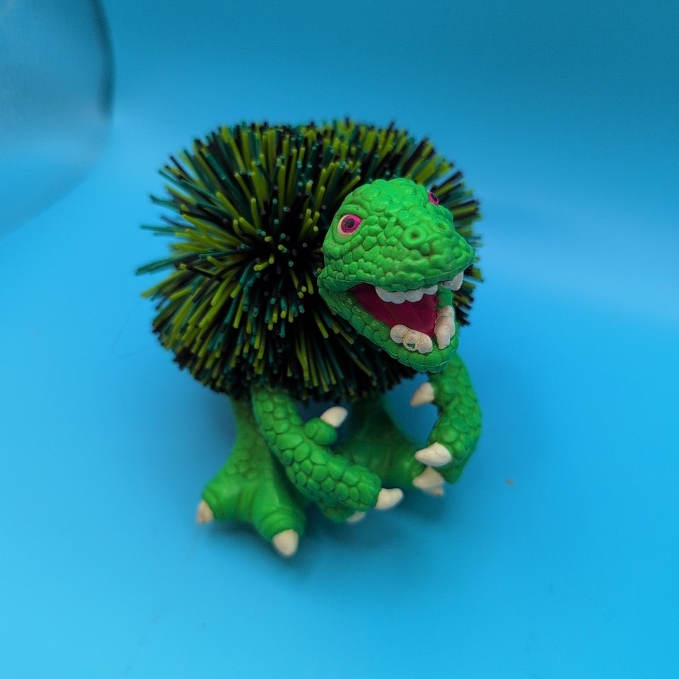 Vintage 1990s Green Lizard Dinosaur Koosh Ball Toy Kin Monsters 1996 ...