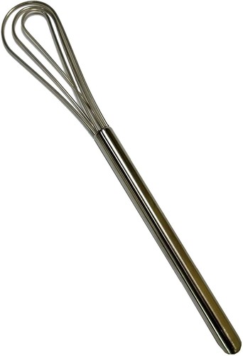11” Long Handle Silver Stainless-Steel Espresso Flat Whisk - Ideal For ...