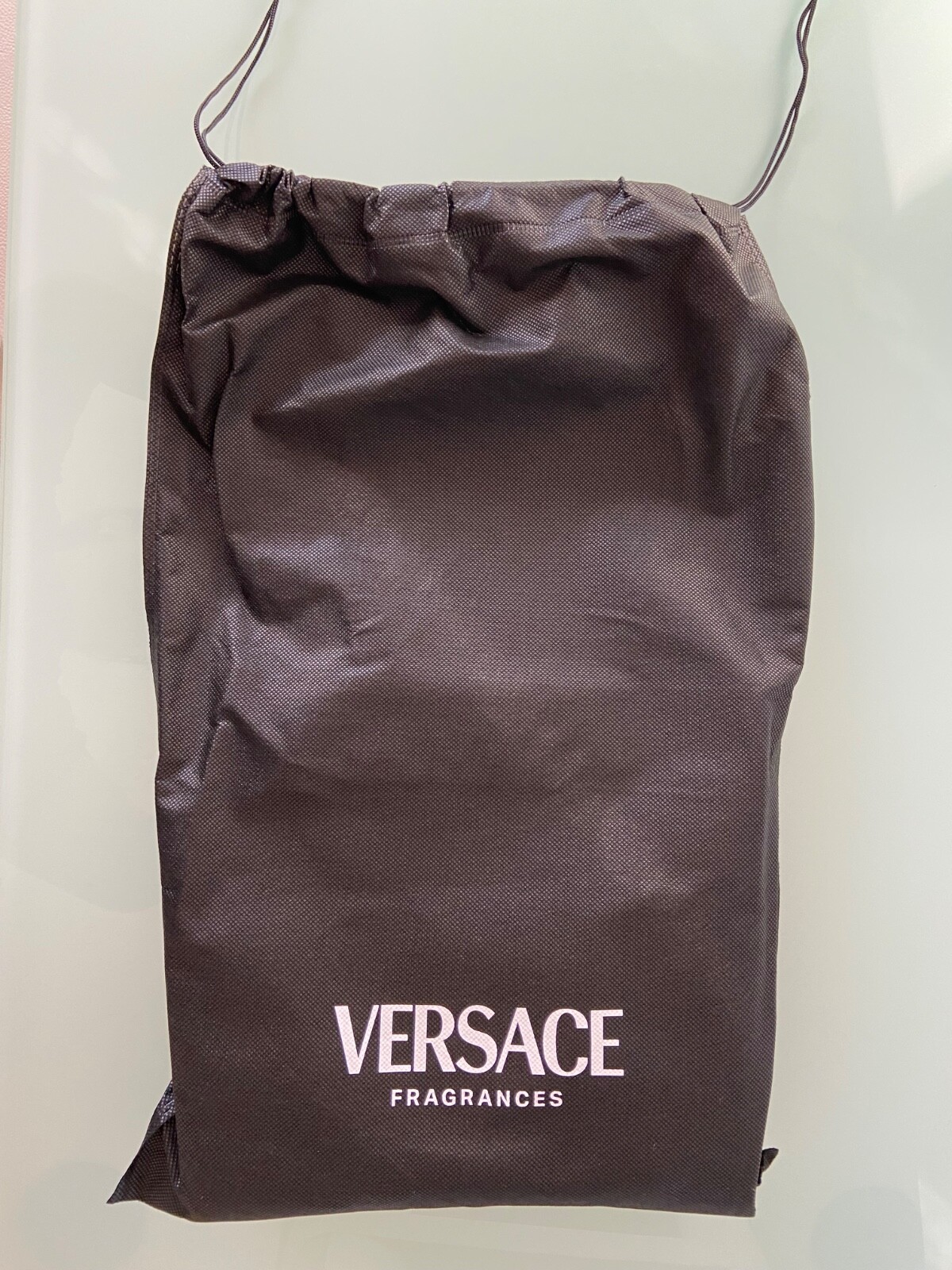 Versace Fragrances Canvas Bag Black Gold Travel Purse Handbag Shoulder ...