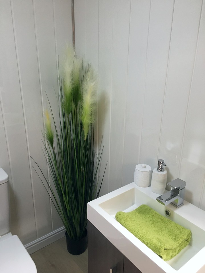 Gloss White Twin Embedded 8mm Bathroom Cladding Kitchen Ceiling Panels ...