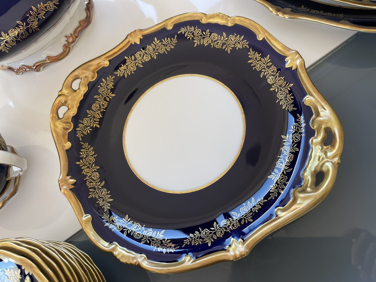 Weimar Katharina 6208 Etch Cobalt 182Pc HUGE Dinner Set , RARE - see details | eBay