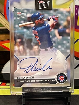 On-Card Auto #14/99 - Patrick Wisdom - 2021 MLB TOPPS NOW Card 320A | eBay