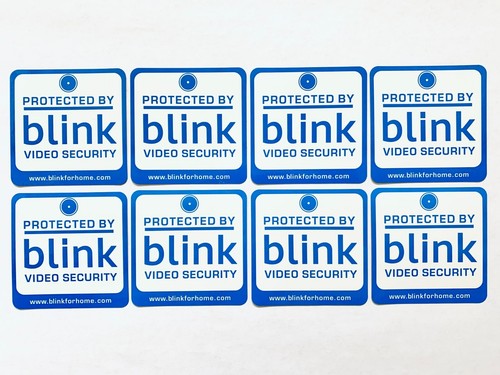8 Blink Security Camera Window Stickers Double Sided 3.5 x 3.5 inch ...