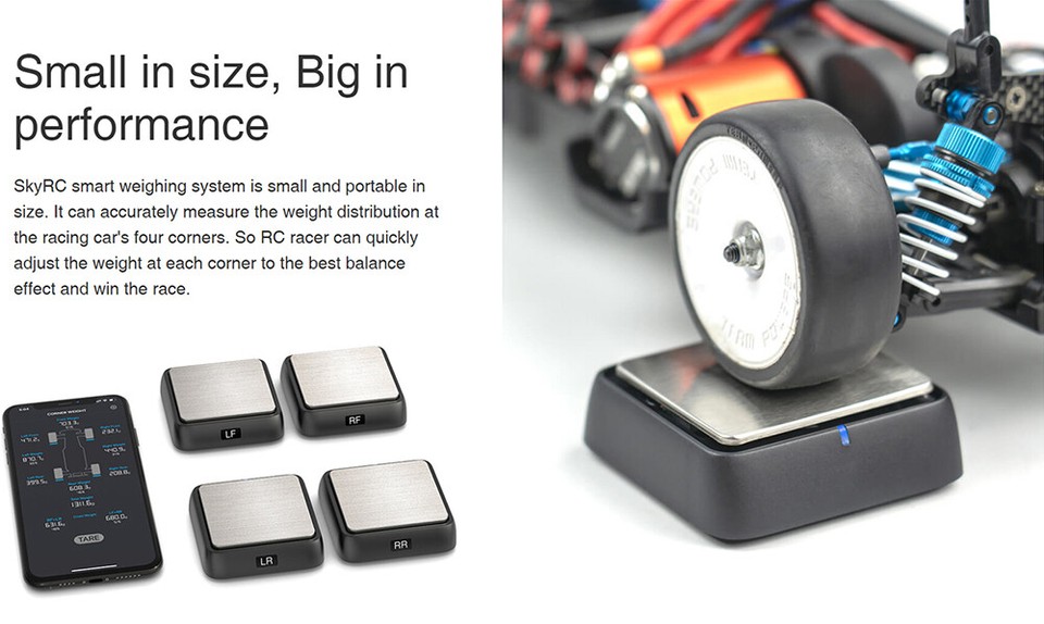 SKYRC Corner Weight System RC Car Balancing Scale Kit for 1/8 1/10 1/12 ...