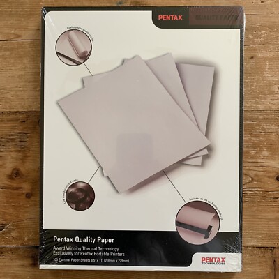 NEW Pentax Quality Printer Paper Thermal~8.5" x 11"~100 Sheets (201960 ...