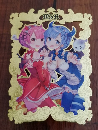 Rem & Ram - Re:Zero - Goddess Story Gold Metal MSR Card - #048/200 | eBay