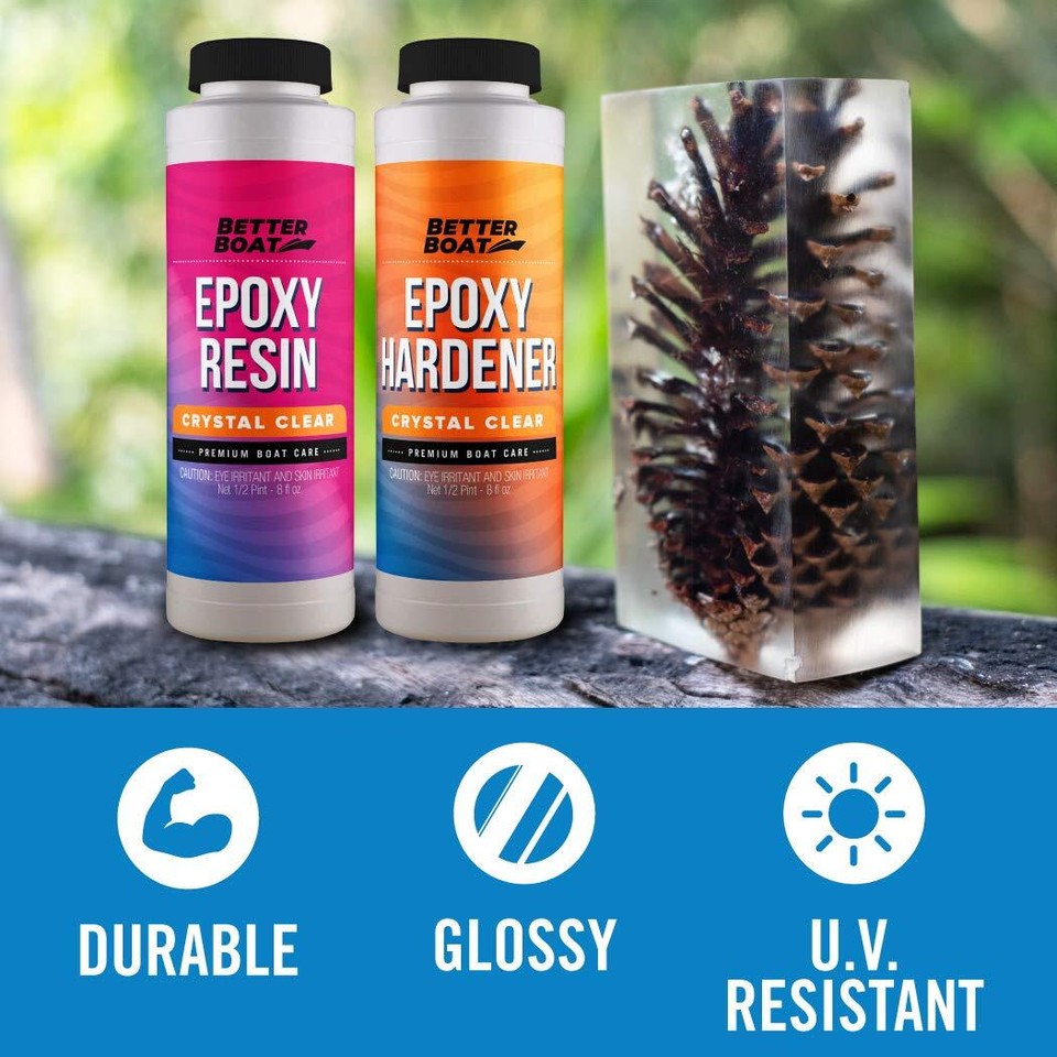 Epoxy Resin Crystal Clear Resin Kit Art Boat and Tabletop | 16oz Kit ...