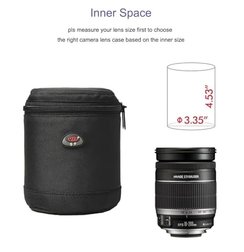 Lens Case Lens Pouch Bag Waterproof Shockproof for DSLR Camera Lens for ...
