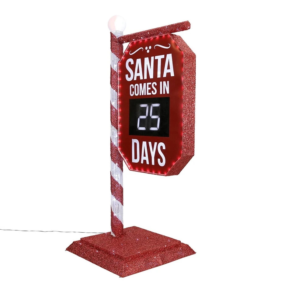 Member's Mark 5' Pre-Lit Santa Countdown Calendar | eBay
