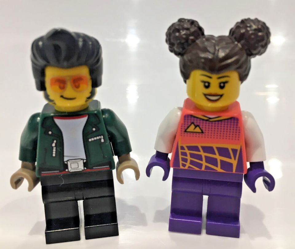 2 x Lego Stuntz Driver Minifigures Tread Octane cty1094 cty1331 60293 ...