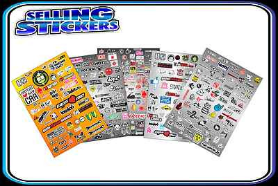MODEL CAR STICKER SET OF 5 A4 JDM REVELL DIE CAST JAPAN DRIFT RACE ...