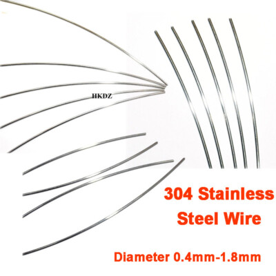 Federstahldraht - 0,4 bis 2mm Dicke- Federdraht 304 Edelstahl ...