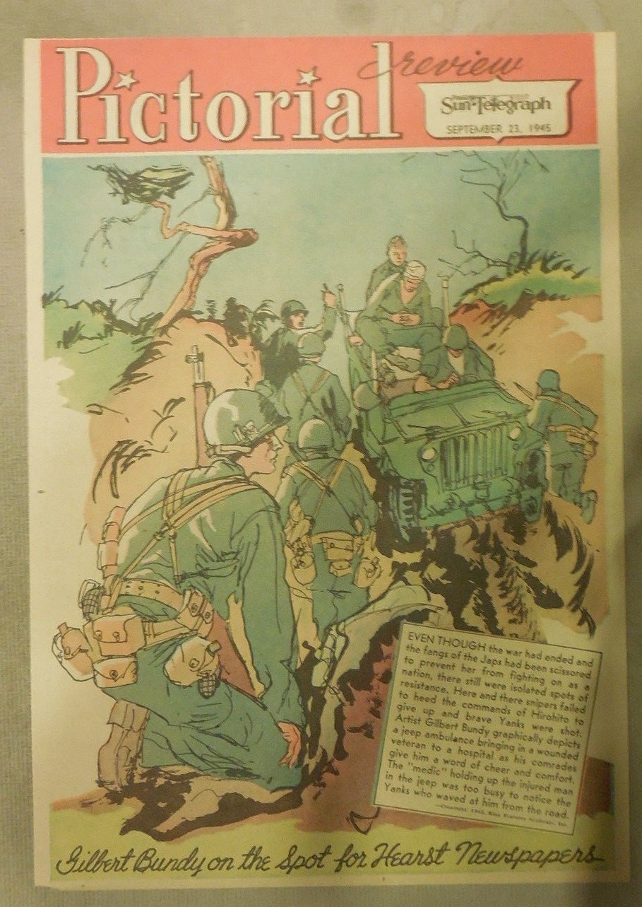 Magazine Cover: Sniper Injury from WW 2 from 9/23/1945 Size:11 x 15 | eBay