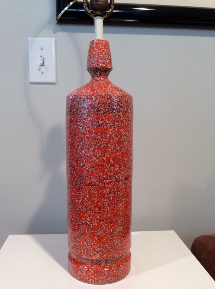 Vintage Raymor Italy Pottery Lamp with Raymor Label and Signature | eBay