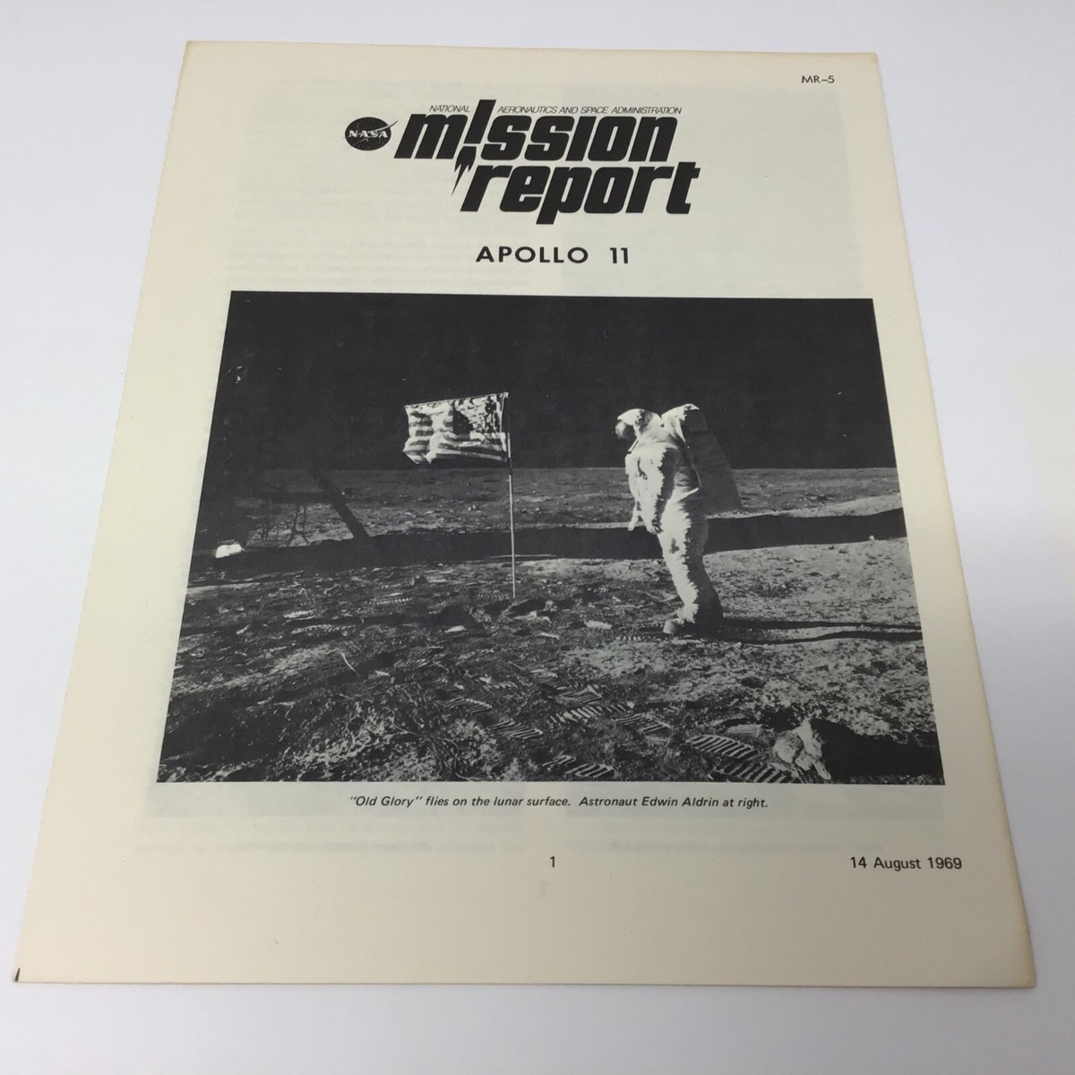 Apollo 11 Mission Report Nasa Vintage, NASA Book Pamphlet Apollo 11
