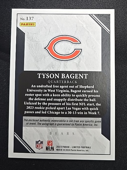 2023 Limited Tyson Bagent Auto Rookie Patch Autographs /199 | eBay