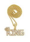 NEW KING PENDANT & 24" VARIOUS CHAINS HIP HOP NECKLACES - XZ242 | eBay