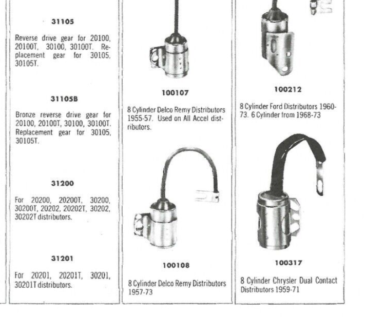 NOS Accel 100108 FITS V 8 GM 57-73 DELCO REMY Condenser Ignition Parts ...