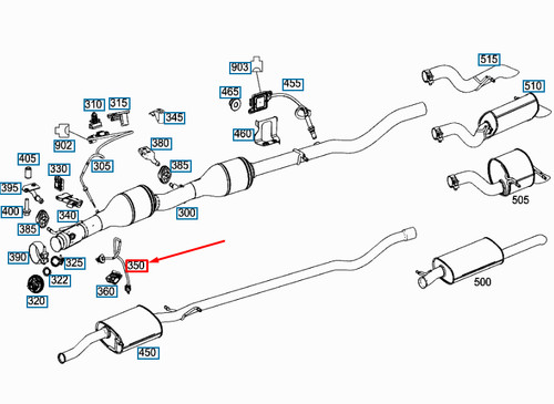 NEW MB VITO W447 EXHAUST SYSTEM TEMPERATURE SENSOR A0009051703 OEM | eBay