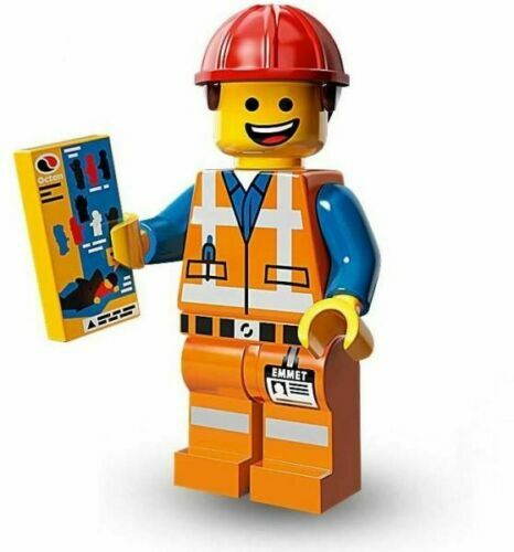 LEGO MOVIE SERIES 1 MINIFIGURE HARD HAT EMMET 71004 RARE RETIRED ...