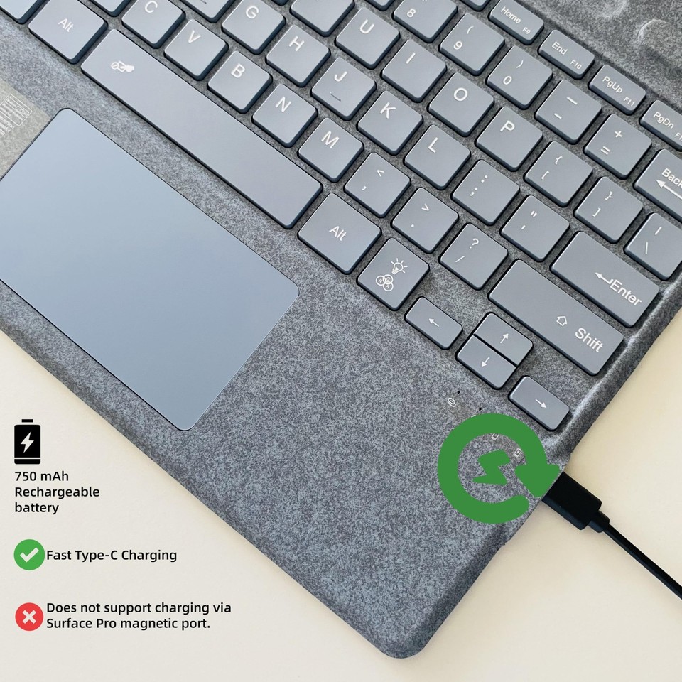 Keyboard for Microsoft Surface Pro Copilot+ (11th Edition) / Pro 11 ...