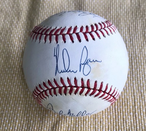 Sandy Koufax Nolan Ryan Bob Feller Signed Baseball Score Board ...