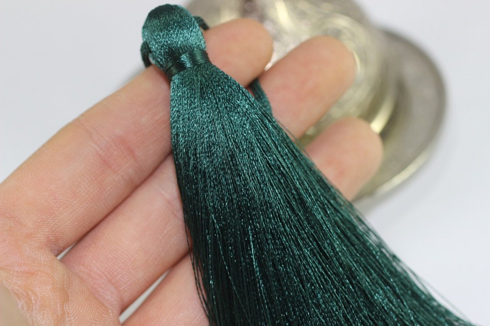 10 pcs HQ Extra Large Silky Tassel, 100% Turkish Product 110 mm Large ...