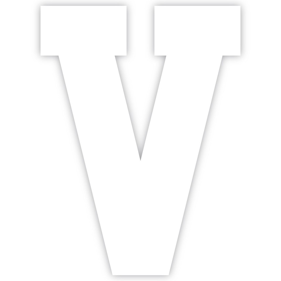 Varsity Letter V Decal Sticker Vinyl Window Laptop College Athletic ...