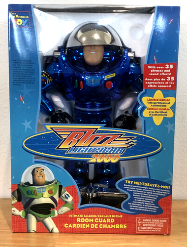 NIB RARE DISNEY PIXAR TOY STORY 2 BUZZ LIGHTYEAR 2000 ROOM GUARD CHROME ...
