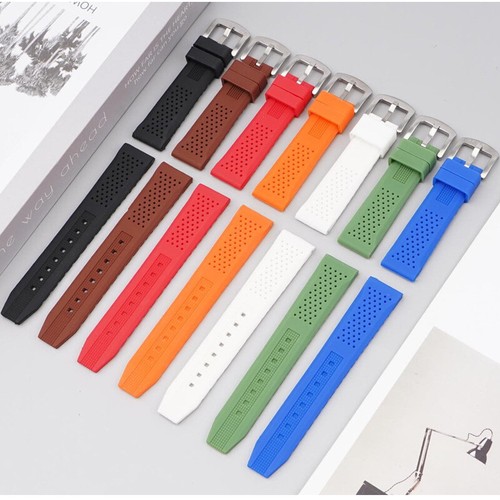 Breathable Silica Gel Watch Band Rubber Strap 16 18 24 20 22mm Silicone ...
