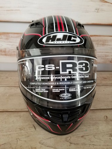 HJC CS-R3 Motorcycle Helmet Black/Red/White Size XS NEW | eBay