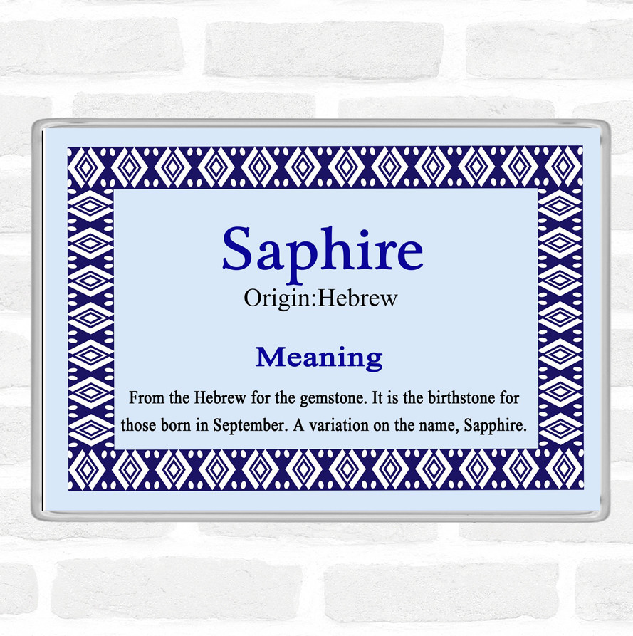 Saphire Name Meaning Jumbo Fridge Magnet Blue | eBay UK
