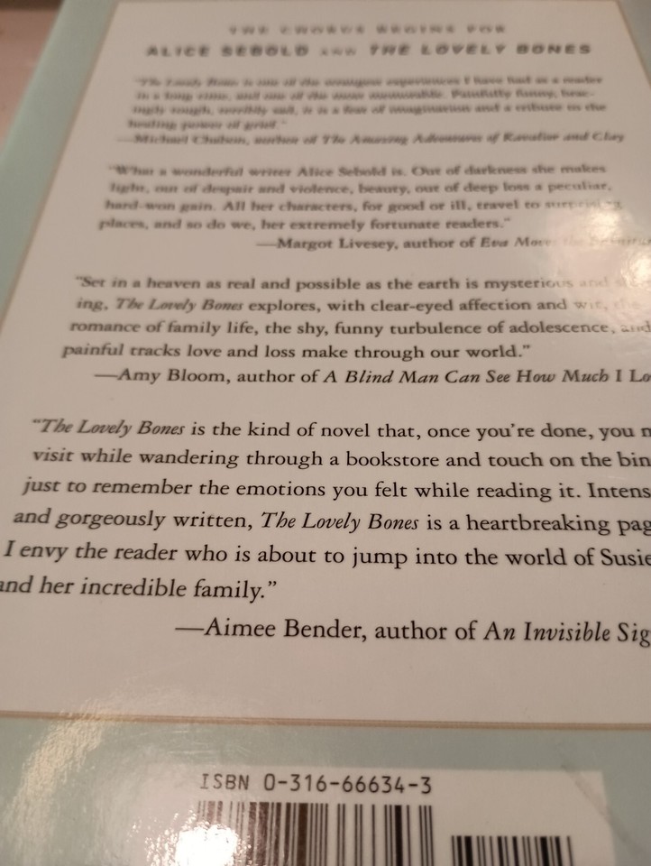 The Lovely Bones by Alice Sebold (2002, Hardcover) 9780316666343| eBay