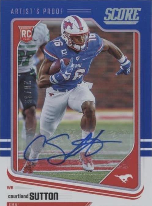 2018 Score - Rookies Courtland Sutton #382 Artist's Proof Signatures ...