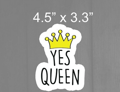 Yes Queen Yas Queen Feminist Feminism Car Bumper Vinyl Sticker Car ...