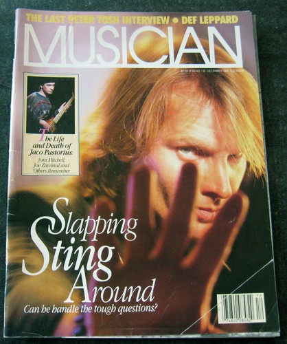 DECEMBER 1987 MUSICIAN MAGAZINE STING ON COVER AND INSIDE | eBay