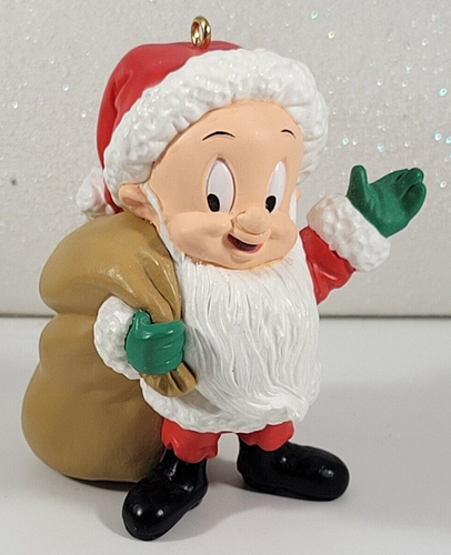 Vintage Christmas Ornament 1993 Elmer Fudd Looney Tunes Hallmark Santa ...